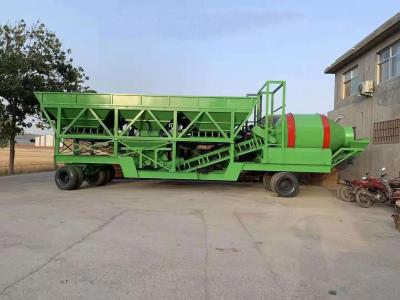China 50m3 / H Mobile Concrete Mixing Plant For Road Maintenance 3.8m Discharge Height for sale