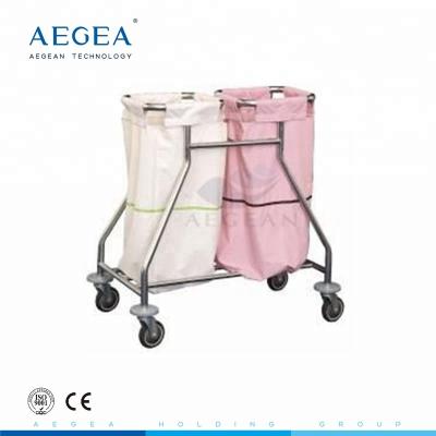 China AG-SS019 With two dressing bag patient room linen cleaning hospital crash cart for sale