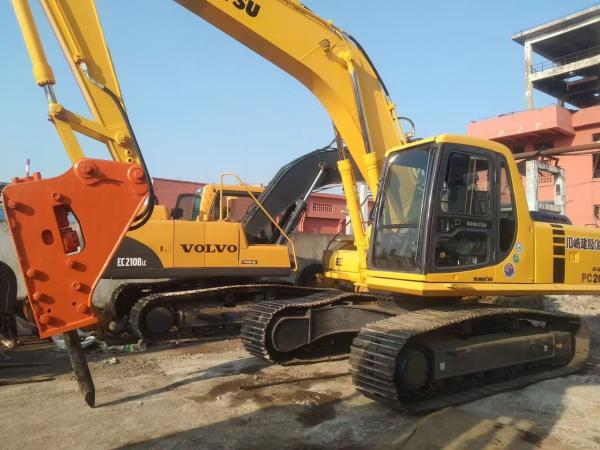 Quality Japan Used Komatsu PC220 6 Excavator Easy Operation With Hydraulic Hammer for sale