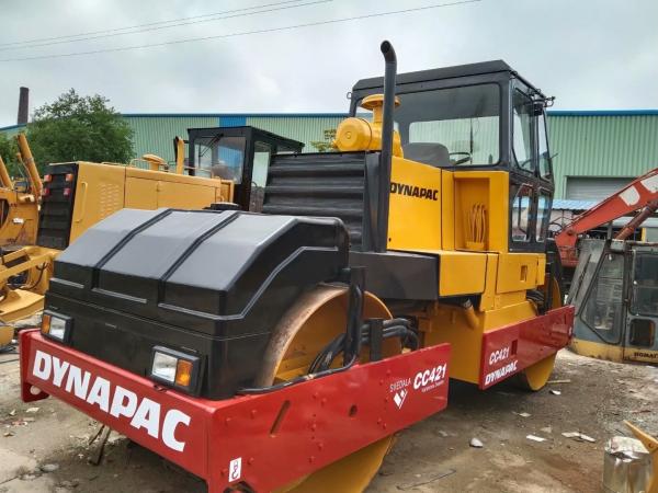 Quality Dynapac CC421 Used Road Roller Double Drum Road Roller High Productivity Sweden for sale