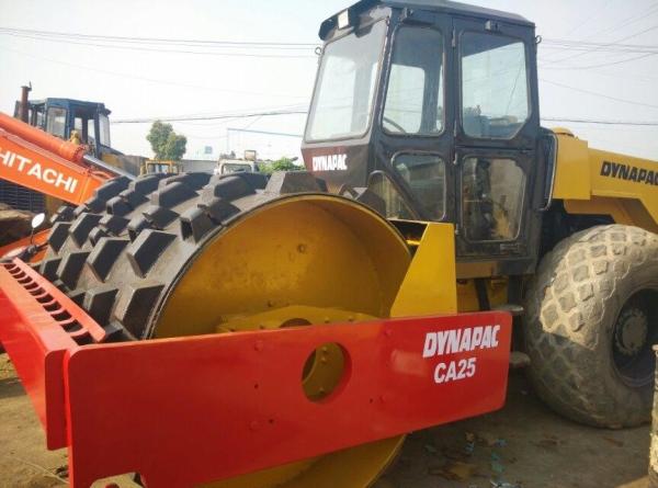 Quality Used CA25 Dynapac Single Drum Roller Stable Operation With Sheep Foot for sale