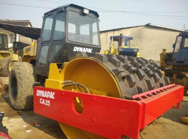 Quality Used CA25 Dynapac Single Drum Roller Stable Operation With Sheep Foot for sale