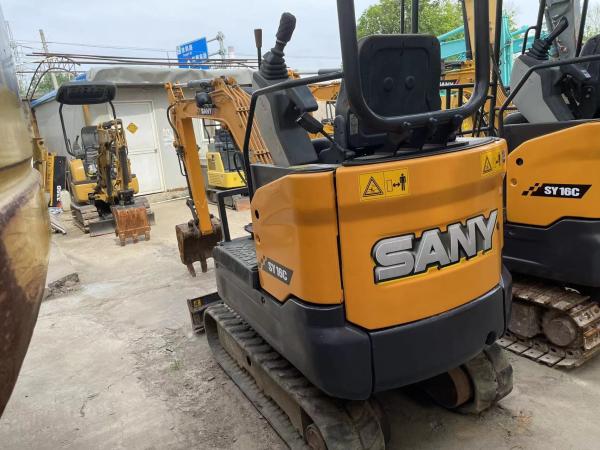 Quality Used SANY SY16C Mini Excavator Smooth Operation For Working In Garden for sale
