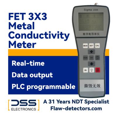 China 60 KHz And 500 KHz Metal Conductivity Meter 0.51% - 112% IACS (full scale) for sale