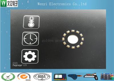 China 3 Keys FPC Membrane Switch  Embossing With Long Zif Connector for sale