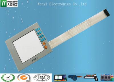 China PET Overlay Embossing Membrane Switch With NIkto Back Adhesive / Clear Window for sale