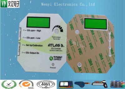 China Flaches glattes anti- UV-überlagerte allmähliche Farbe 0.125mm Polyester-Membranschalter Transluent LCD Fenster zu verkaufen