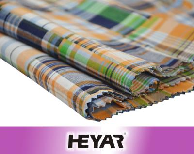 China Face Side Checks Reverse Side Solid Double Layer 100 Cotton Check Fabric for sale