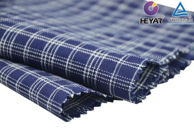 China Chinese Custom Made 100% Combed Cotton Indigo Yarn Dyed Checks Indigo Shirt or Hometextile Fabric and Textile Wholesale for sale