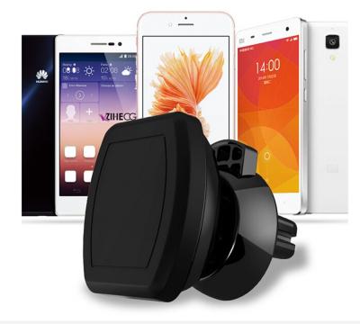 China Custom Logo Black Air Vent Mount Cell Phone Car Holder For Mobile Phones for sale