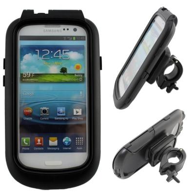 中国 自転車のハンドルバーの台紙のホールダーのバイクの Samsung ギャラクシー S3 i9300 のための防水箱袋 販売のため