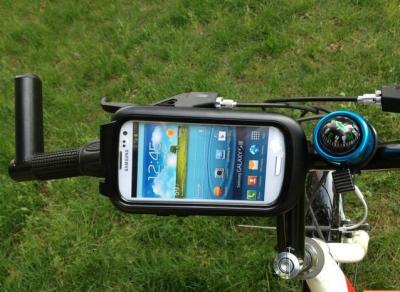 Cina La galassia S3 di Samsung impermeabilizza la cassa del manubrio della bicicletta, supporto girante del supporto della bici del telefono cellulare in vendita