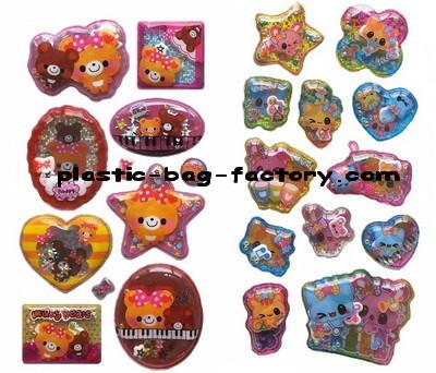 China Glitter custom puffy stickers for sale
