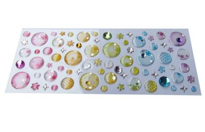 China colorful PU clear Epoxy Dome Stickers , weatherproof / waterproof Sticker for sale
