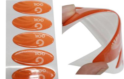 China Eco Friendly Non Yellowing Pu Epoxy Resin Dome Stickers With 3m Adhesive for sale