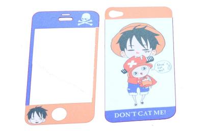 China cartoon Durable Iphone cover sticker of Plain / glossy / matte film lamination for sale