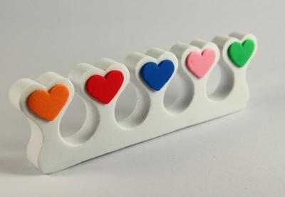 China White colors Heart of love Toe dividers 3D kits on it for sale