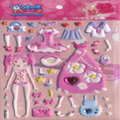 China Dress up foam sticker for kids for sale