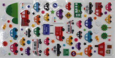 China Cars / Vehicles Puffy Stickers for Kids , DIY Bubble Stickers for sale