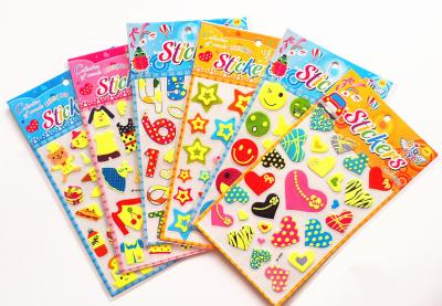 China glow in dark sticker/cartoon puffy sticker for kids factory supply for sale