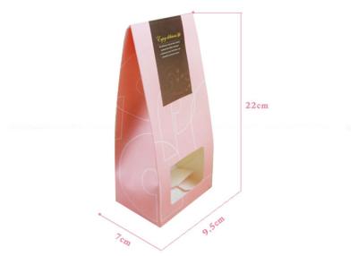 China Film Front Cellophane Window Cookies Bags Block Bottom Craft Ideas Bag for sale