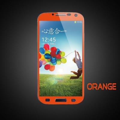 China Orange Samsung S4 Tempered Glass Screen Protector with 2.5D Round Edge for sale