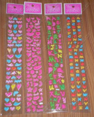 China glitter puffy stickers for sale