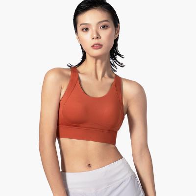 Cina Cima del raccolto di allenamento riempita canottiera sportiva sexy su ordinazione di nylon del reggiseno di yoga della palestra dell'elastam 86 14 in vendita