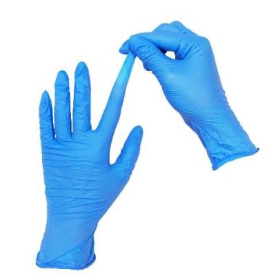Cina Guanti medici eliminabili blu del nitrile di GB2626 14.6cm*11.5cm in vendita