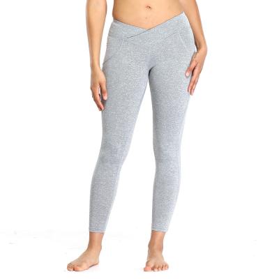 Cina Alti Waisted pantaloni XL di yoga di Senda Spandex Polyester Light Grey più la dimensione in vendita