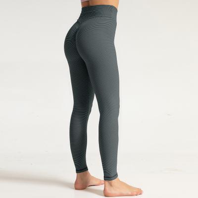Cina La vita di Senda Stripe Lifts Buttock Tall non vede attraverso le ghette di yoga in vendita