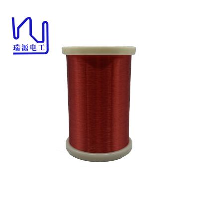 China Custom 0.08mm Self Bonding Wire 2uew155 Red Color Hot Air Copper Enamel for sale