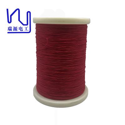 China Red Color Silk Covered Wire 0.1mm Litz Wire Copper Conductor for sale