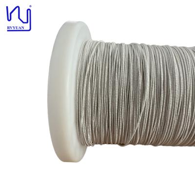 China Pure Silver litz wire Wire 0.05mmx200 Strands Natural Silk Covered Stranded Wire for sale