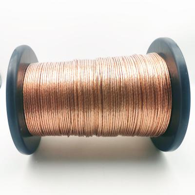 China 24 Strands High Frequency Copper Litz Wire Pet Coat 130 Degree 0.1mm for sale