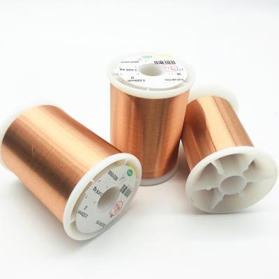 China 2uew155 0.02mm Enamel Coated Copper Wire Solderable Polyurethane for sale