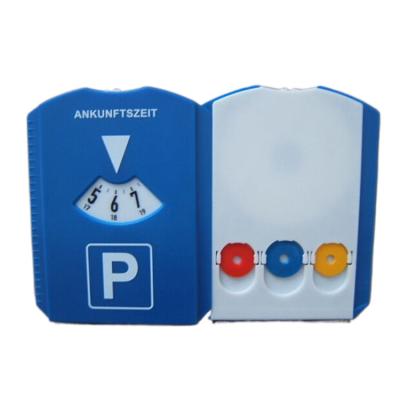 China Arrival Soft Car Parking Disc Timer Clock with Snow Scraper Modern Design PS Parking Disk for sale