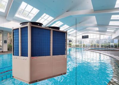 China Champagne Color EVI 240KW Air Source Heat Pump For Swimming Pool Spa Sauna High Efficient for sale