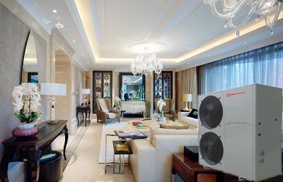 China High - Efficiency Safe Electric Air Source Heat Pump Rated Water Temperature 55 ° C for sale