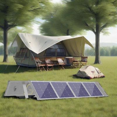 Китай Портативная 4-слойная солнечная фотоэлектрическая панель 200 Вт с моноэлементами и водонепроницаемой тканью для дистрибьюторов и заказов OEM продается