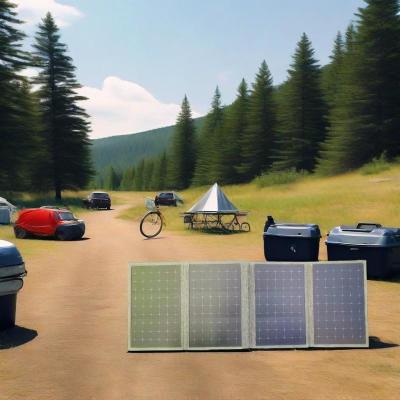 China Outdoor 4 Fold Portable Solar PV Panel High Polymer 36W with USB Type C Outputs for sale
