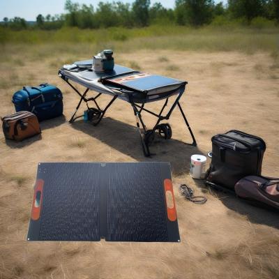 Chine 2 panneaux solaires portables ETFE pliables 100W pour camping extérieur à vendre