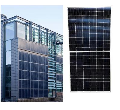 China High Efficiency 585W Bifacial Double Glass Solar Panel for Commercial Solar Energy Power Station Wholesale for sale