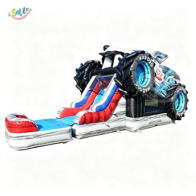 China Commercial Grade Monster Truck Inflatable Bouncer Slide Combo Party Rental Kids Jumping Castle with Water Slide（YKC225) for sale