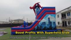 Commercial Superhero Inflatable Slide For Rental Business