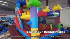 Commercial Building Block Bouncy Castle for Rental Business