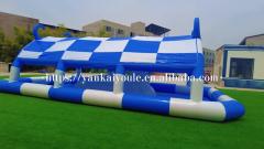 Blue White Checkered Inflatable Pool Summer Essential