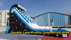 Commercial Dual Lane Water Slide for Rental Business