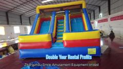Commercial Dual Lane Inflatable Slide for Rental Business