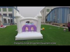 Elegant White Wedding Inflatable Obstacle Course for Events